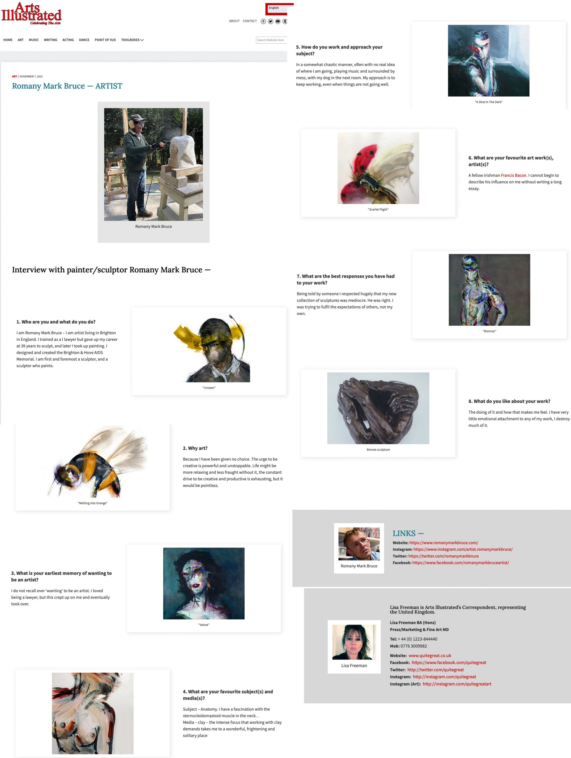 Feature in Art Illustrated - Romany Mark Bruce